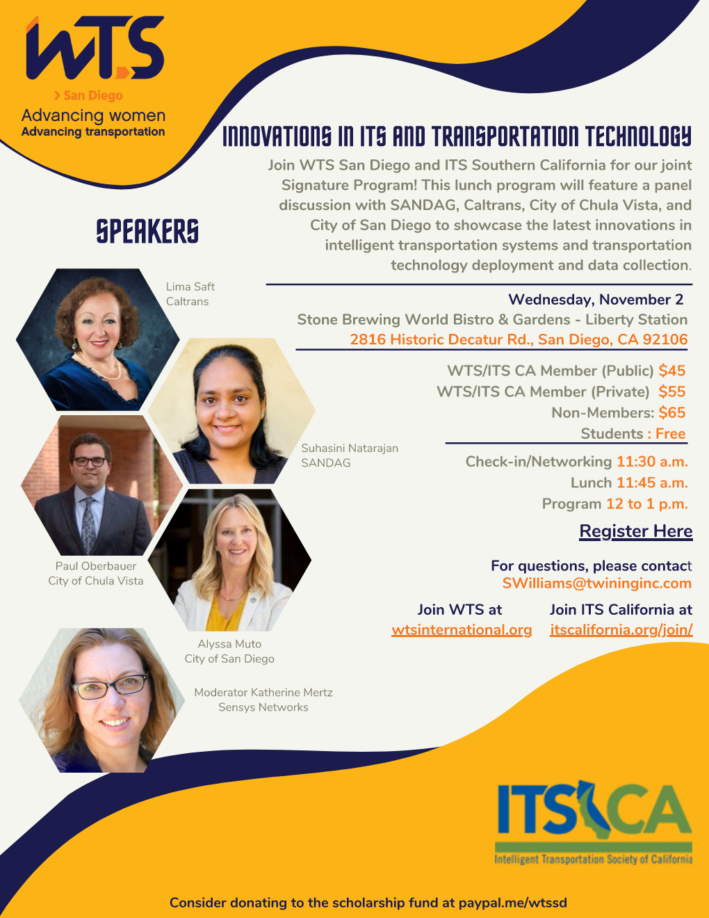 WTS San Diego November Program | WTS