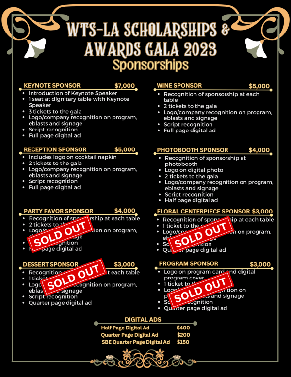Annual Scholarships and Awards Gala 2023 | WTS